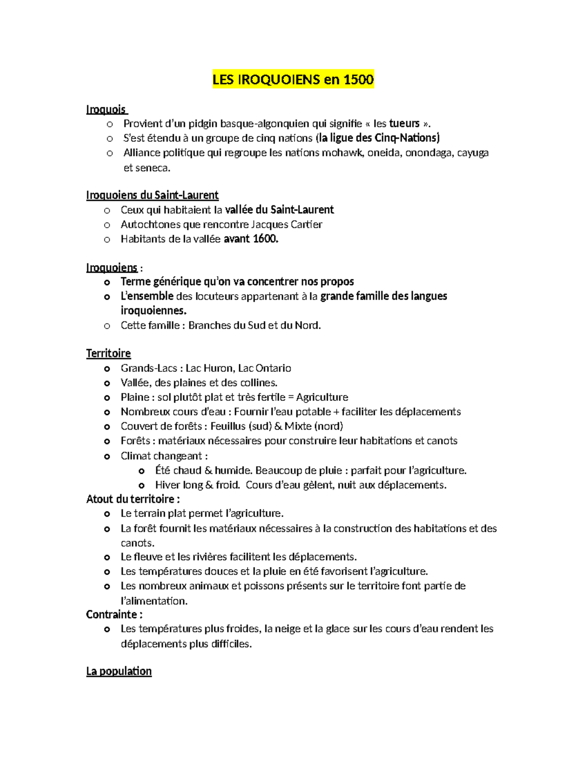 Iroquoiens et Algonquiens en 1500 - LES IROQUOIENS en 1500 Iroquois o ...