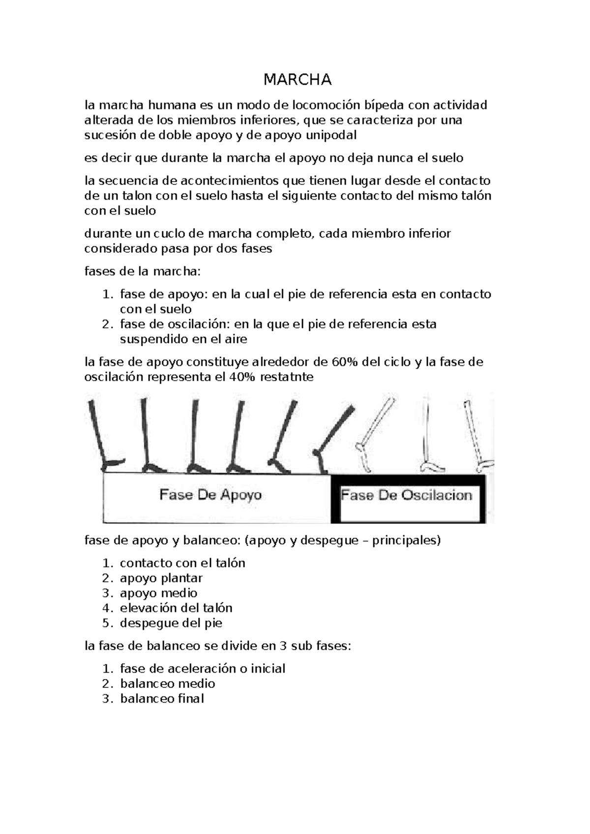 Marcha - MARCHA la marcha humana es un modo de locomoción bípeda con ...