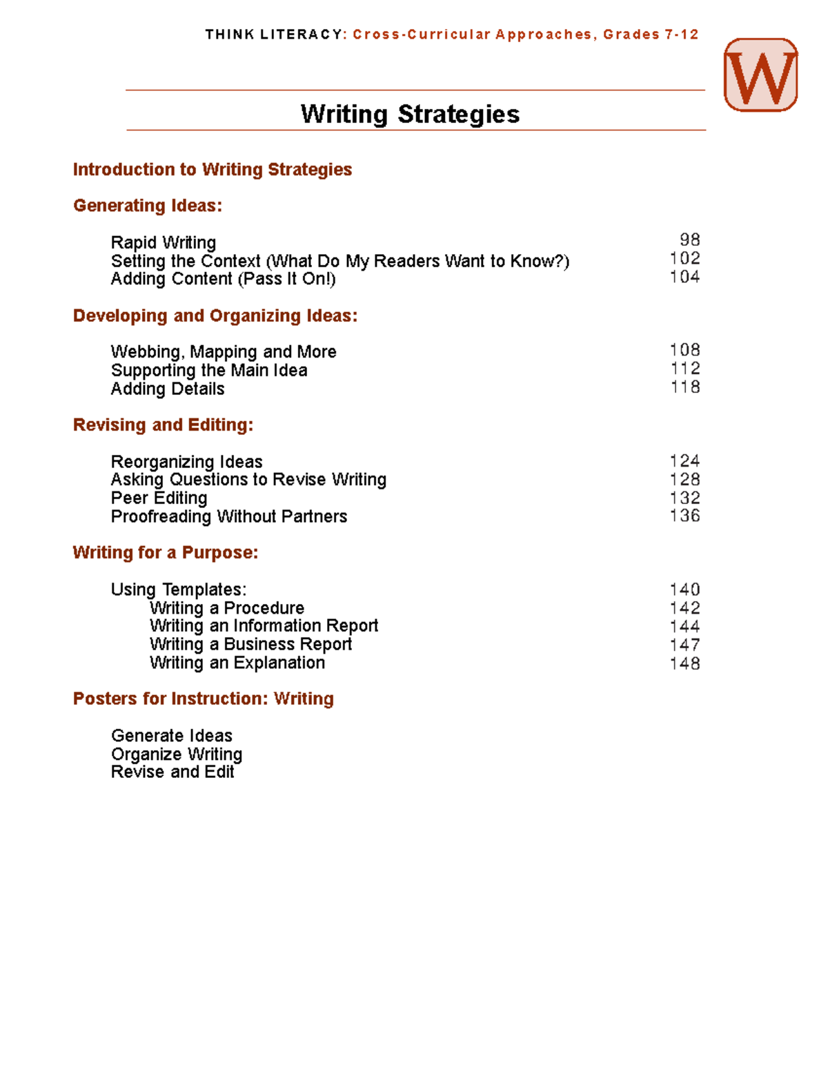 Writing - Purpose ï Help students to start writing and ultimately to ...