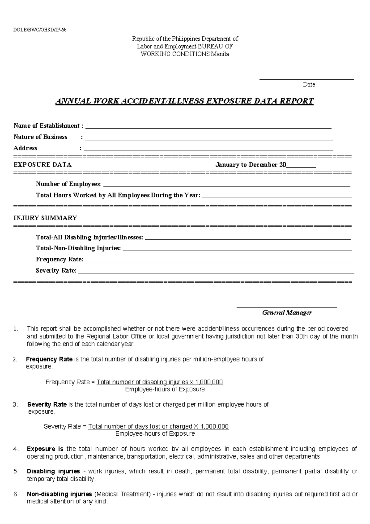 DOLE Awair - requirements - DOLE/BWC/OHSD/IP-6b Republic of the ...