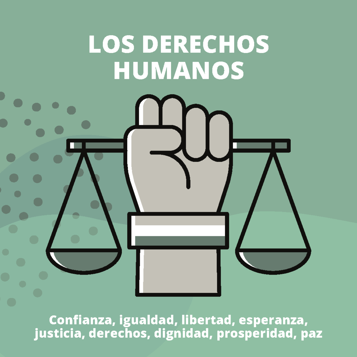 Los Derechos Humanos Ilustrado Verde Farmacia Los Derechos Humanos