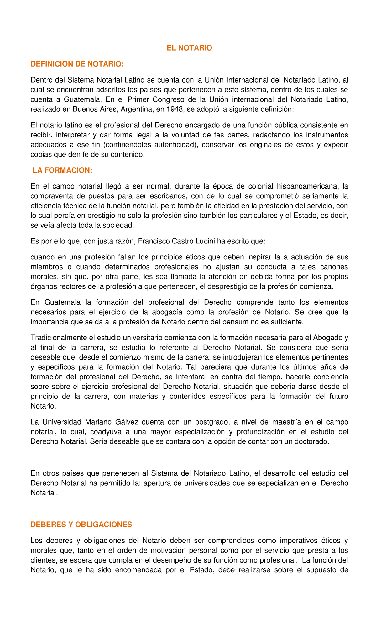 TEMA EL Notario - EL NOTARIO DEFINICION DE NOTARIO: Dentro del Sistema ...