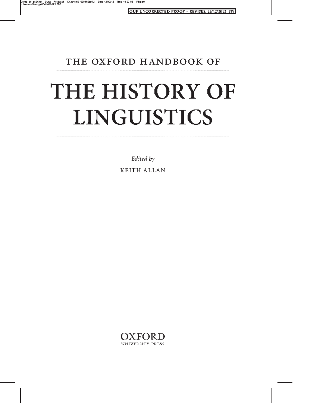 Origins AND Evolution OF Language - OHHL - Proofs - the oxford handbook ...