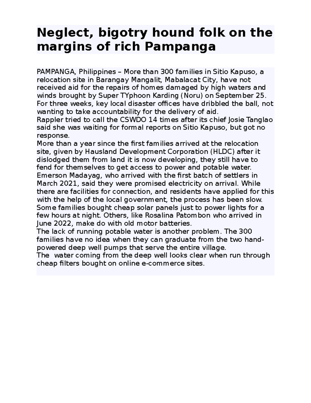 Biofact - for acads - Neglect, bigotry hound folk on the margins of ...