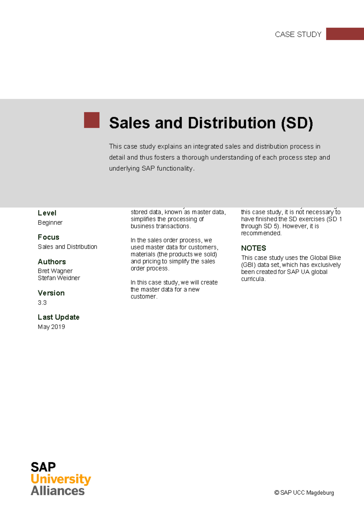Intro S4HANA Using Global Bike Case Study SD Fiori en v3 - Product S ...
