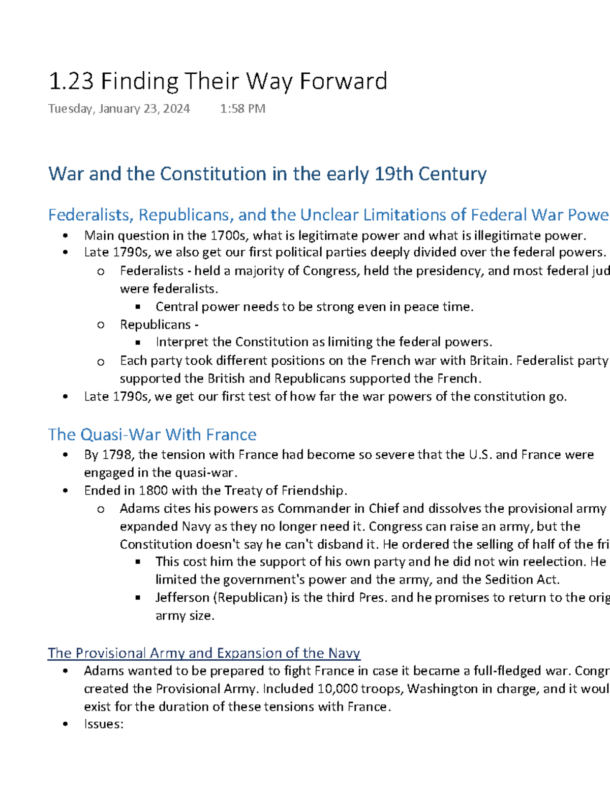 HY 306 1.23 Finding Their Way Forward - War and the Constitution in the ...