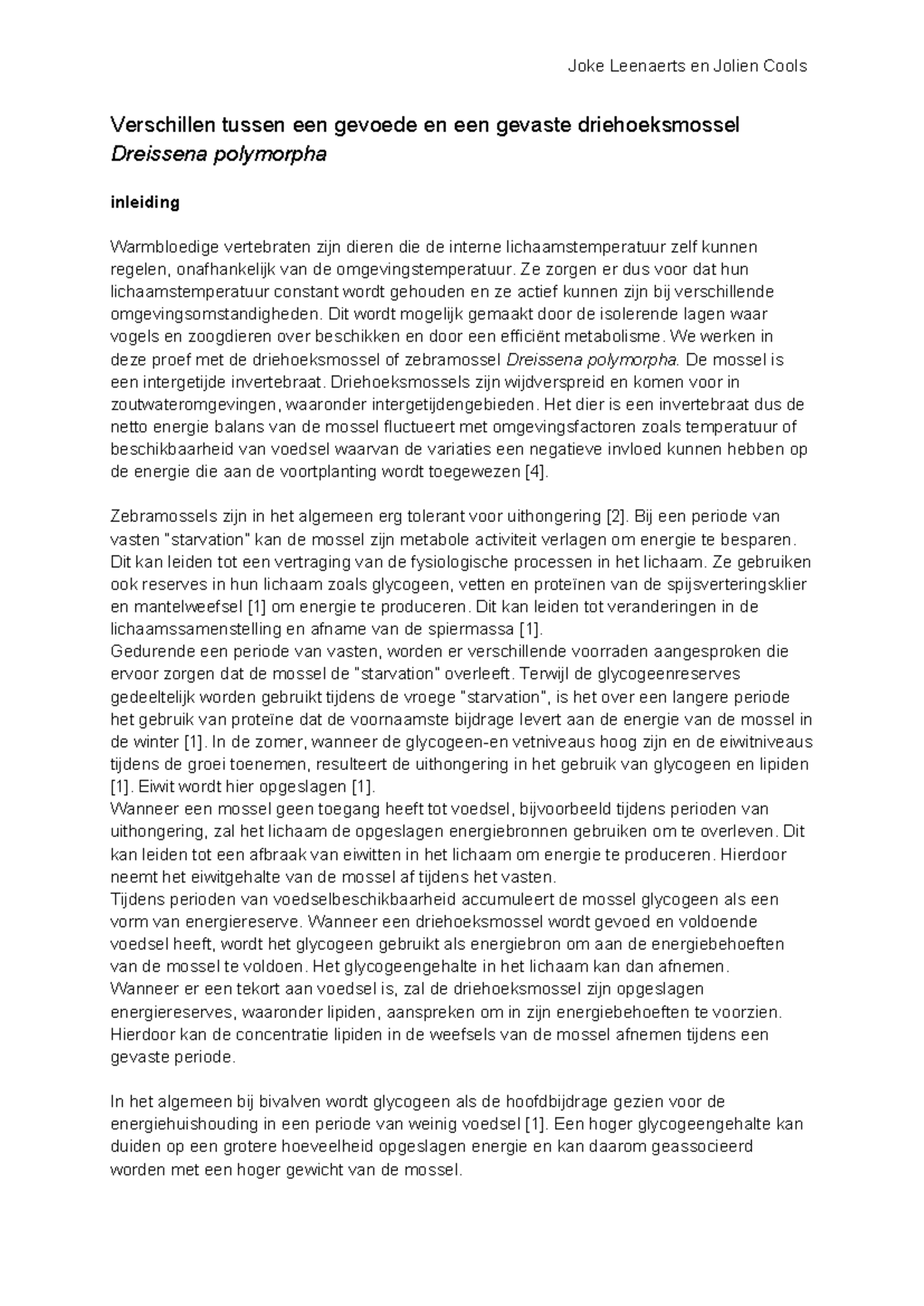 Verschillen tussen een gevoede en een gevaste driehoeksmossel - Joke ...