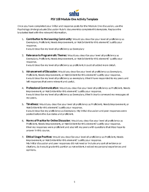Module 3 Activity - ,ndsjkhfigsifhljabfu - PSY 108 Module Three Activity Template In the Module ...