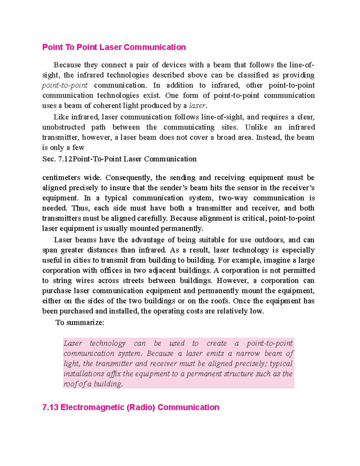 Point To Point Laser Communication - Point To Point Laser Communication ...