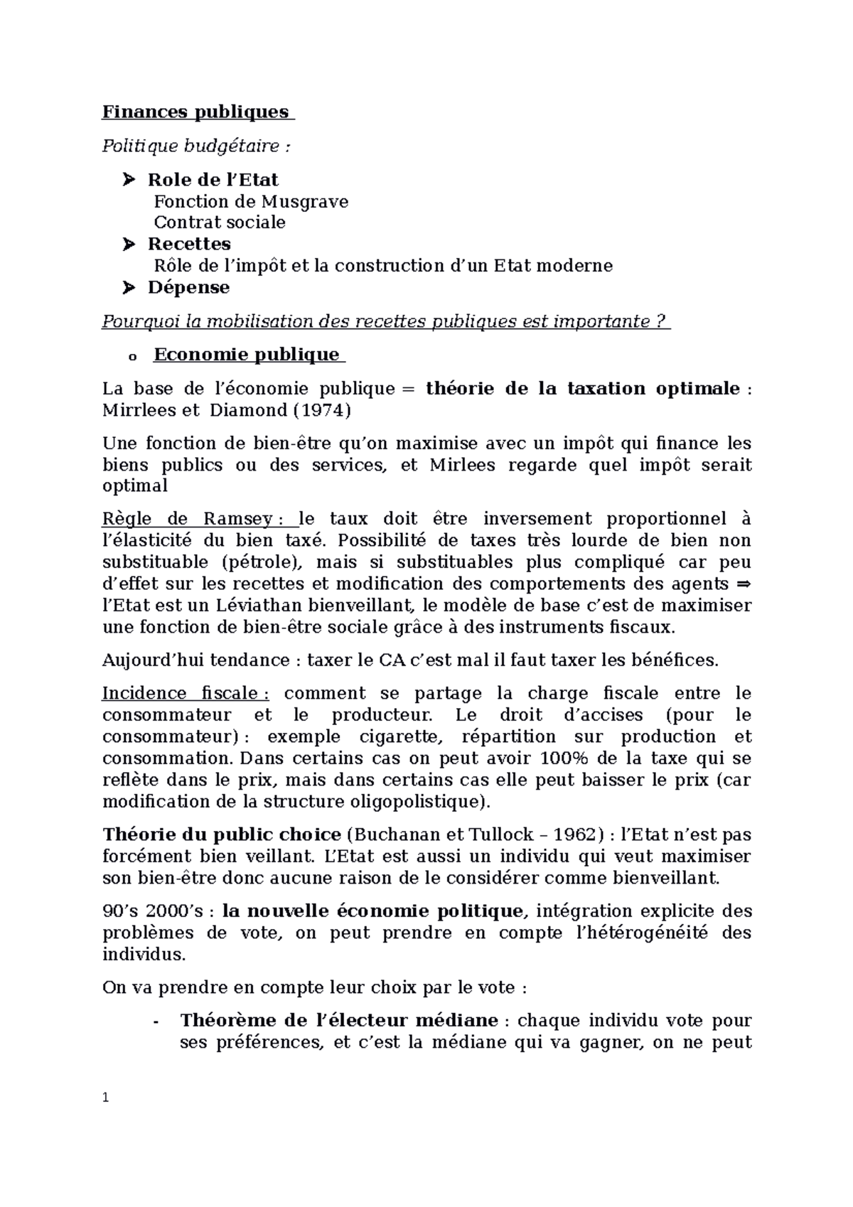Politique-fiscale - Notes de cours 1 - Finances publiques Politique ...