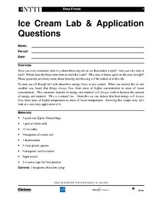 Ice cream lab a tasty phase change - Ice Cream Lab- A Tasty Phase ...