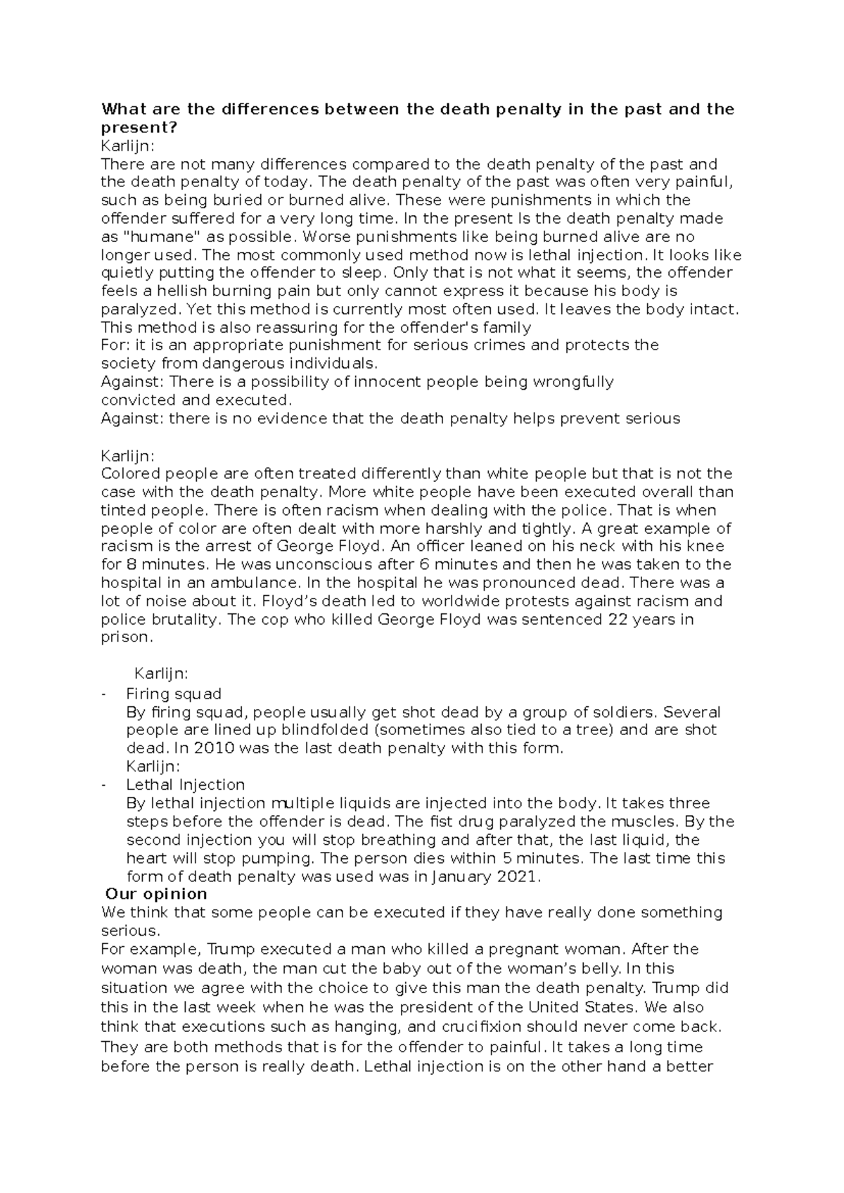 Tekst engels karlijn - What are the differences between the death ...