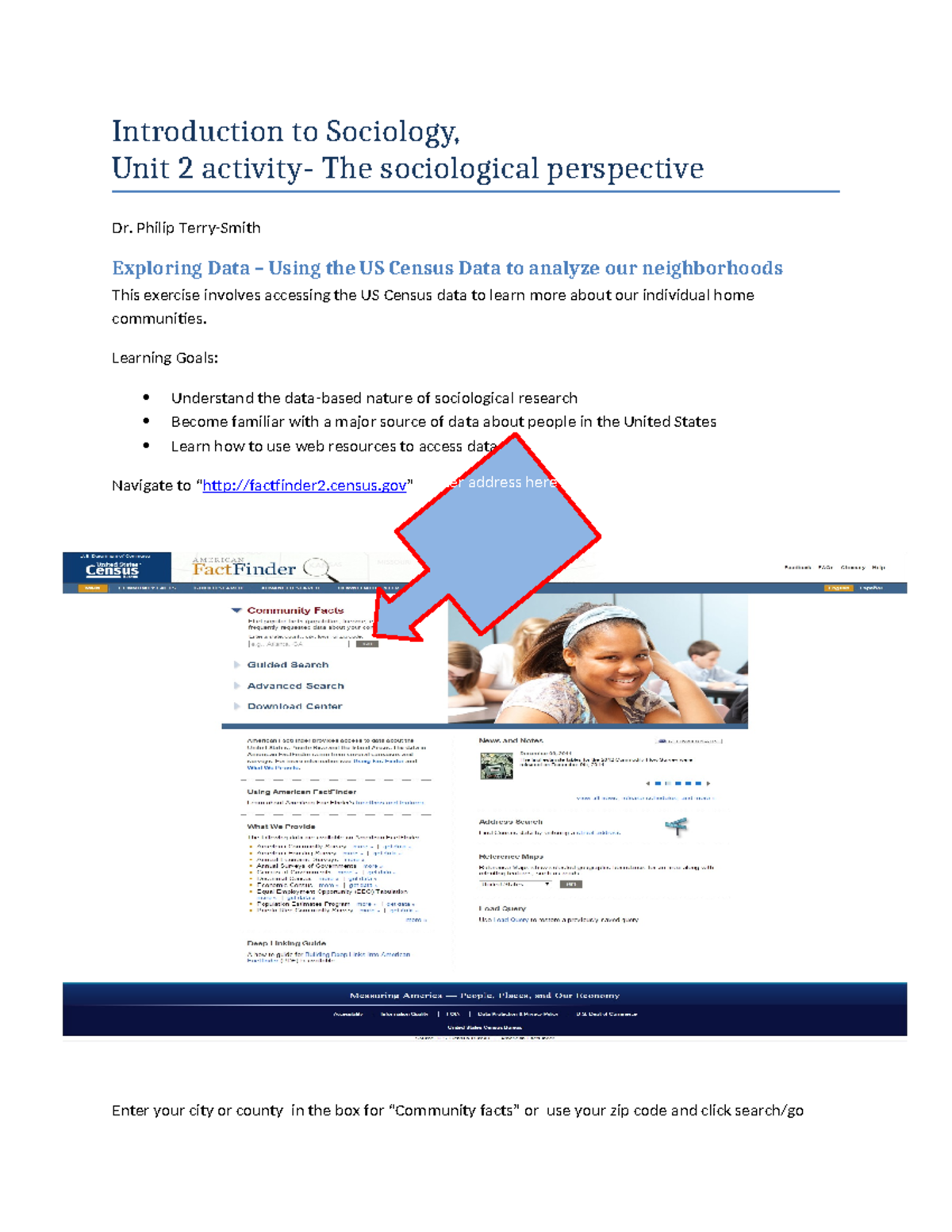 Census data analysis - Introduction to Sociology, Unit 2 activity- The ...