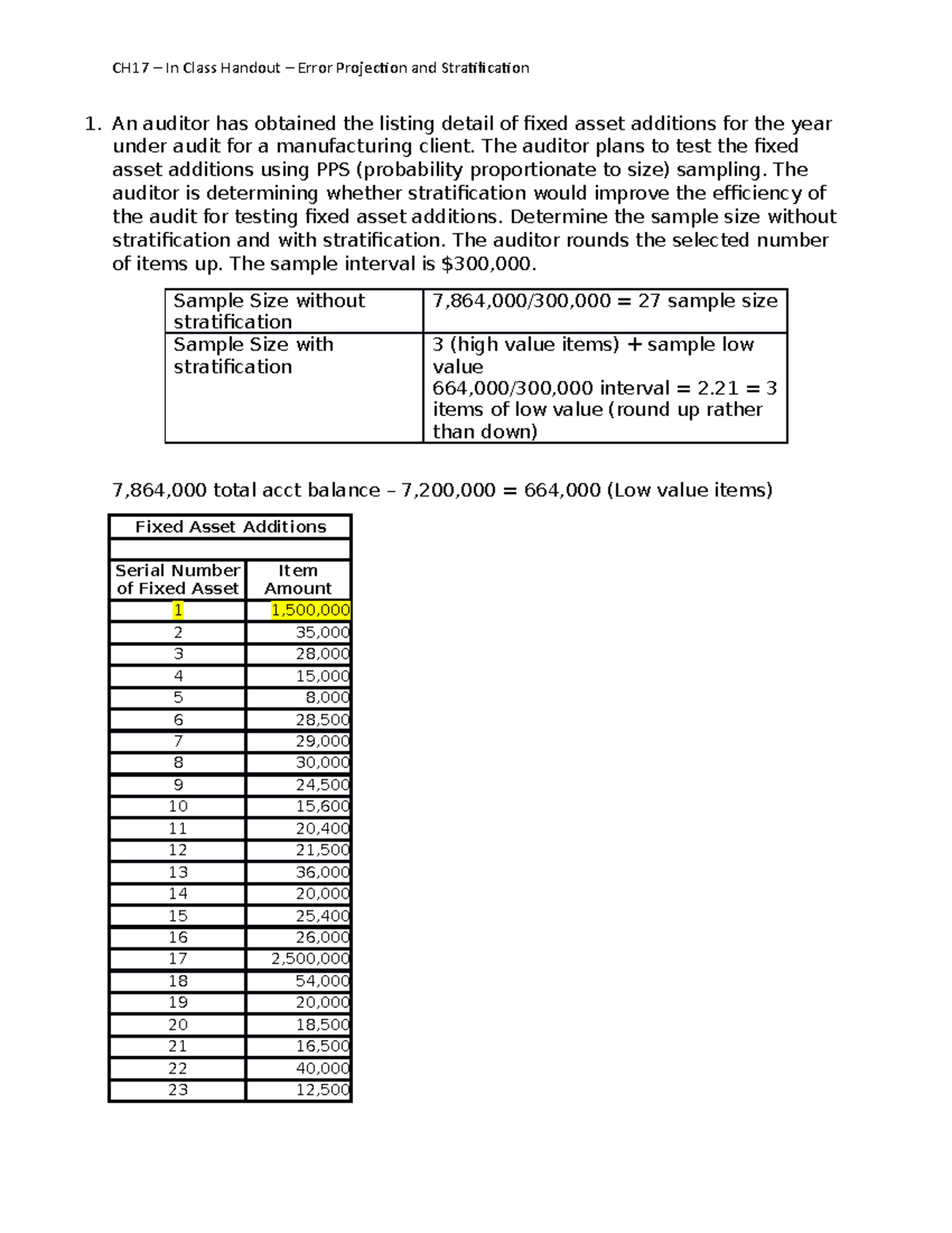 CH17 - In Class Handout - Error Projection and Stratification - Non ...
