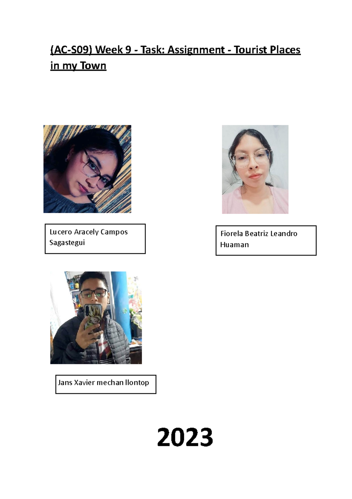 PC2 ingles-1 - Guiense - (AC-S09) Week 9 - Task: Assignment - Tourist Places in my Town Jans ...