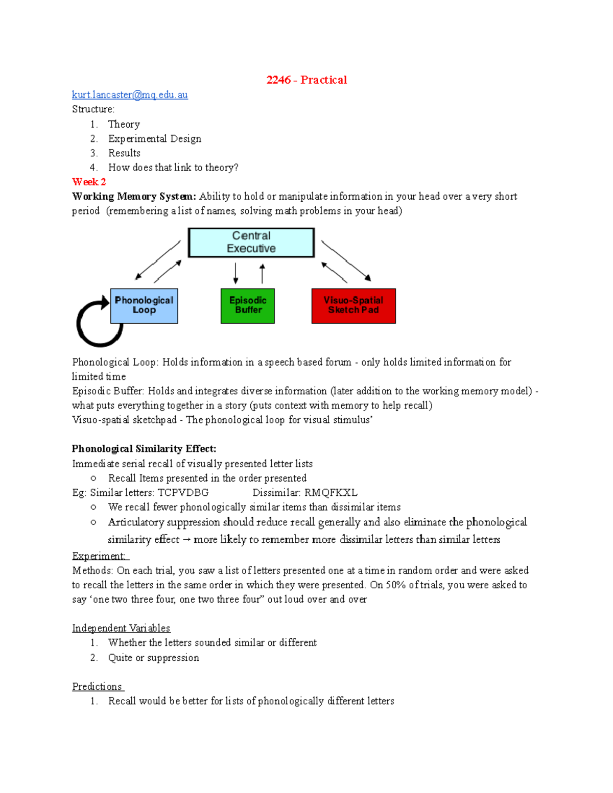 2246 - Practical - 2246 - Practical kurt@mq.edu Structure: 1. Theory 2 ...