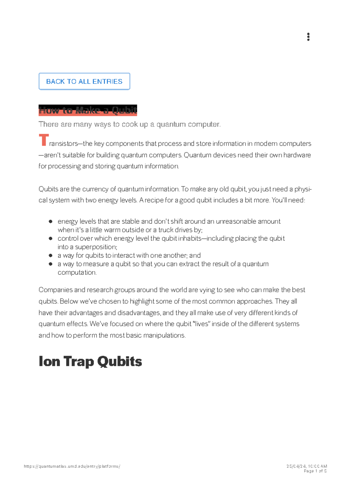 The Quantum Atlas How to Make a Qubit - How to Make a QubitHow to Make ...