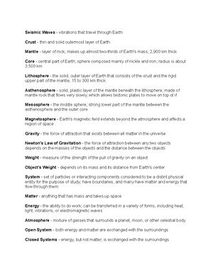 Earth Science - Chapter 1 - Notes - Astronomy - the branch of physics ...