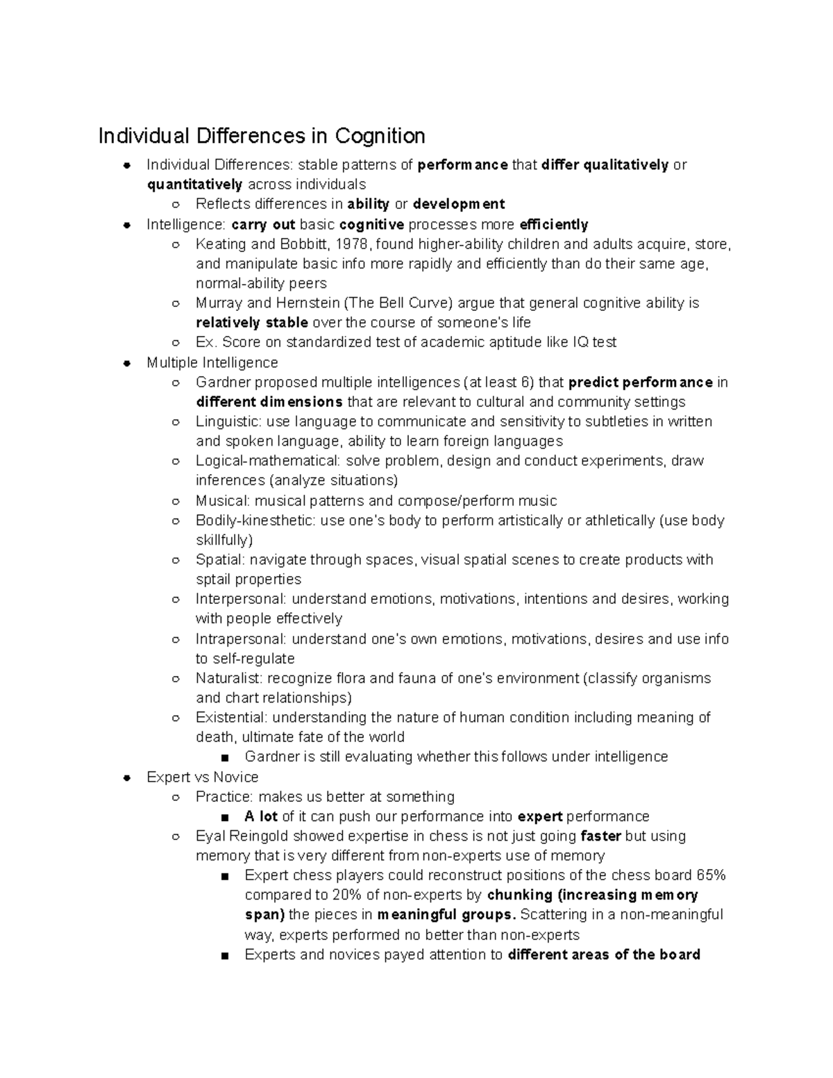 Module 12 Individual, Aging, and Gender Differences in Cognition ...