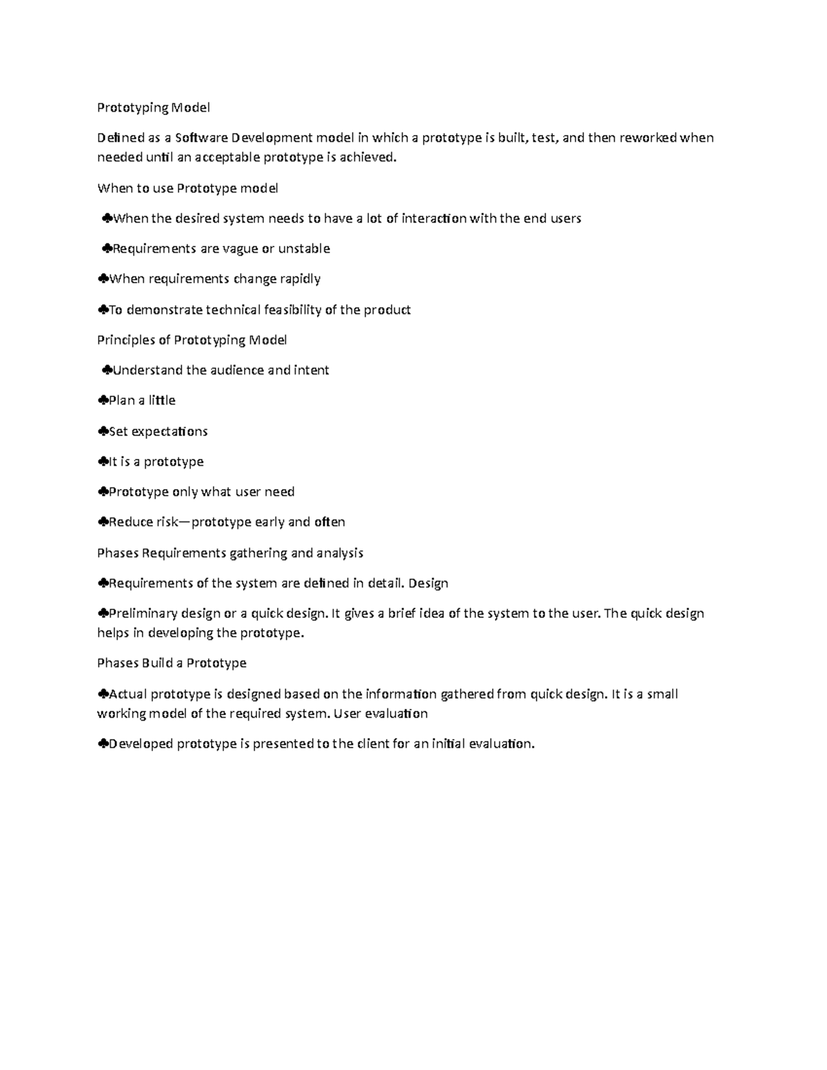 2 - Systems Analysis and Design - Prototyping Model Defined as a ...