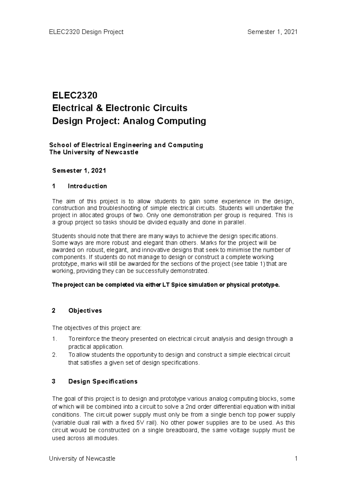 Project-description-20211 - ELEC Electrical & Electronic Circuits ...