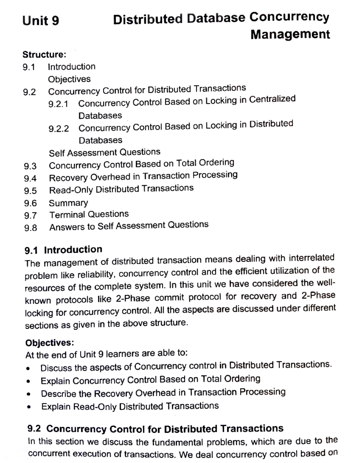 Oracle And Distributed Databases Distributed Database Concurrency
