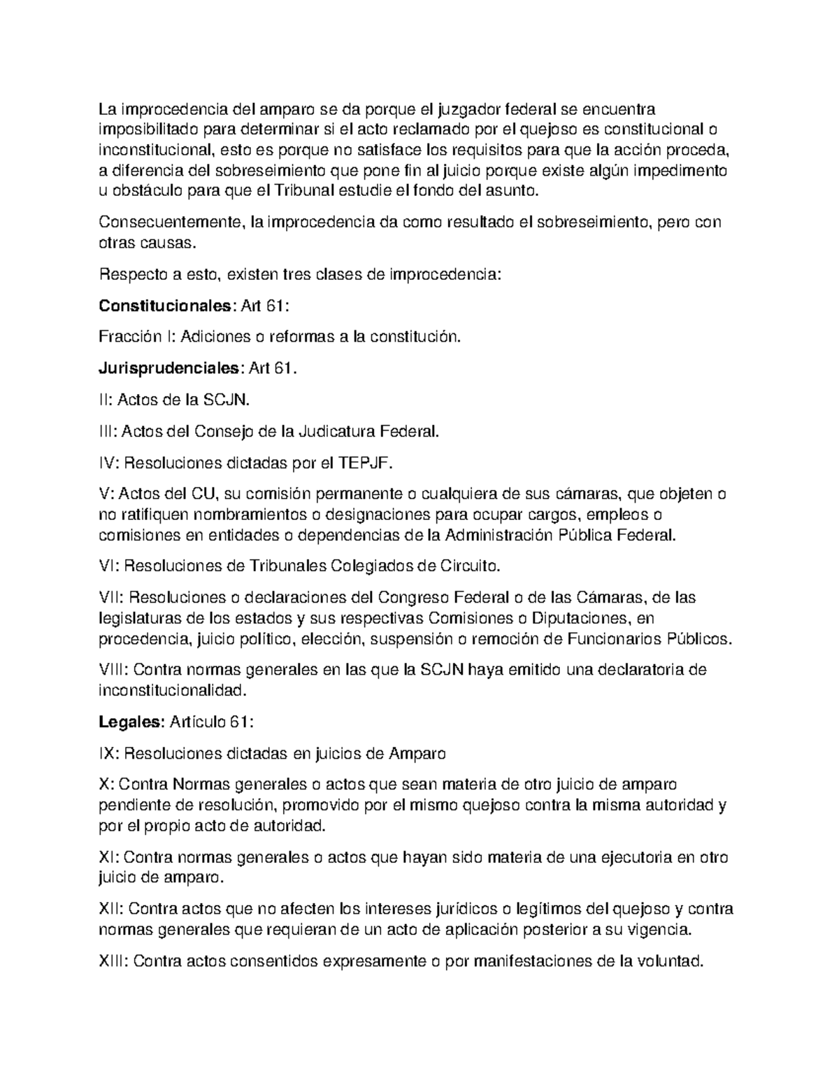 Improcedencia DEL Juico DE Amparo - Warning: TT: undefined function: 32 La improcedencia del ...