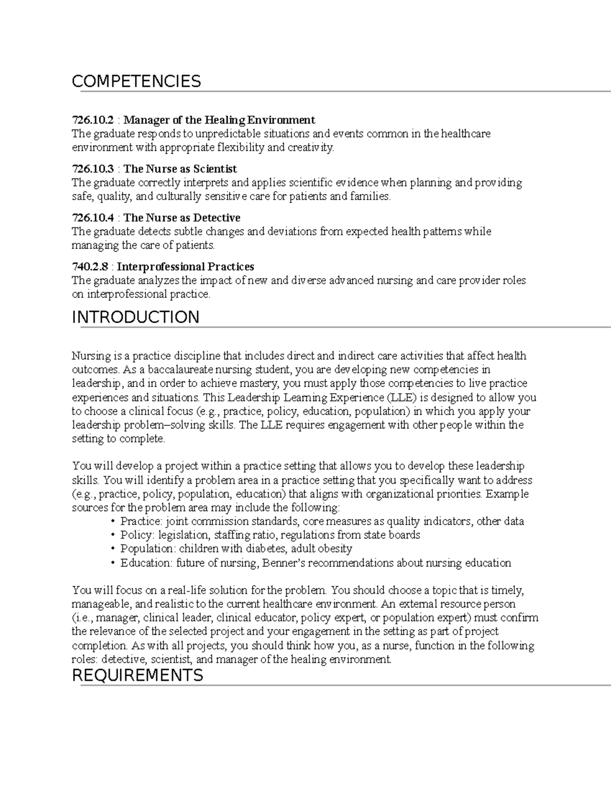 Rubric Task 1 - Rubric for Task 1 - COMPETENCIES 726.10 : Manager of ...