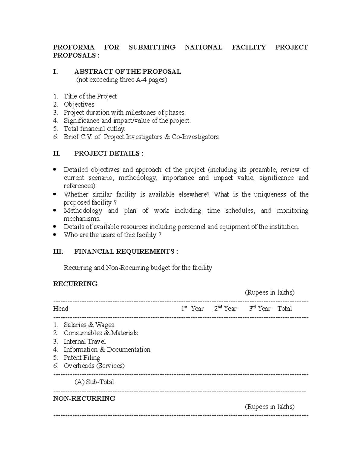 Formatfacility - pharmacy - PROFORMA FOR SUBMITTING NATIONAL FACILITY ...