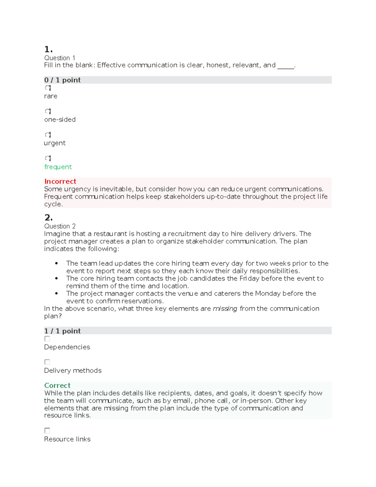 Trainging 3 Challaged 4 Passed - 1. Question 1 Fill in the blank ...