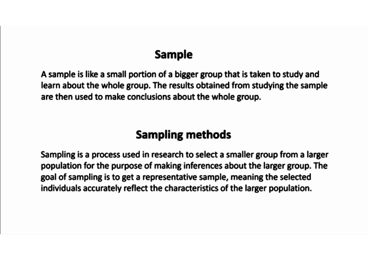 Sample size determination wnd lower of study - engineering - Studocu