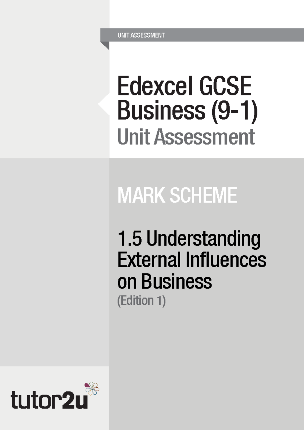 Edexel GCSE Business Studies UA 1.5 MS Digital Download - Edexcel GCSE ...