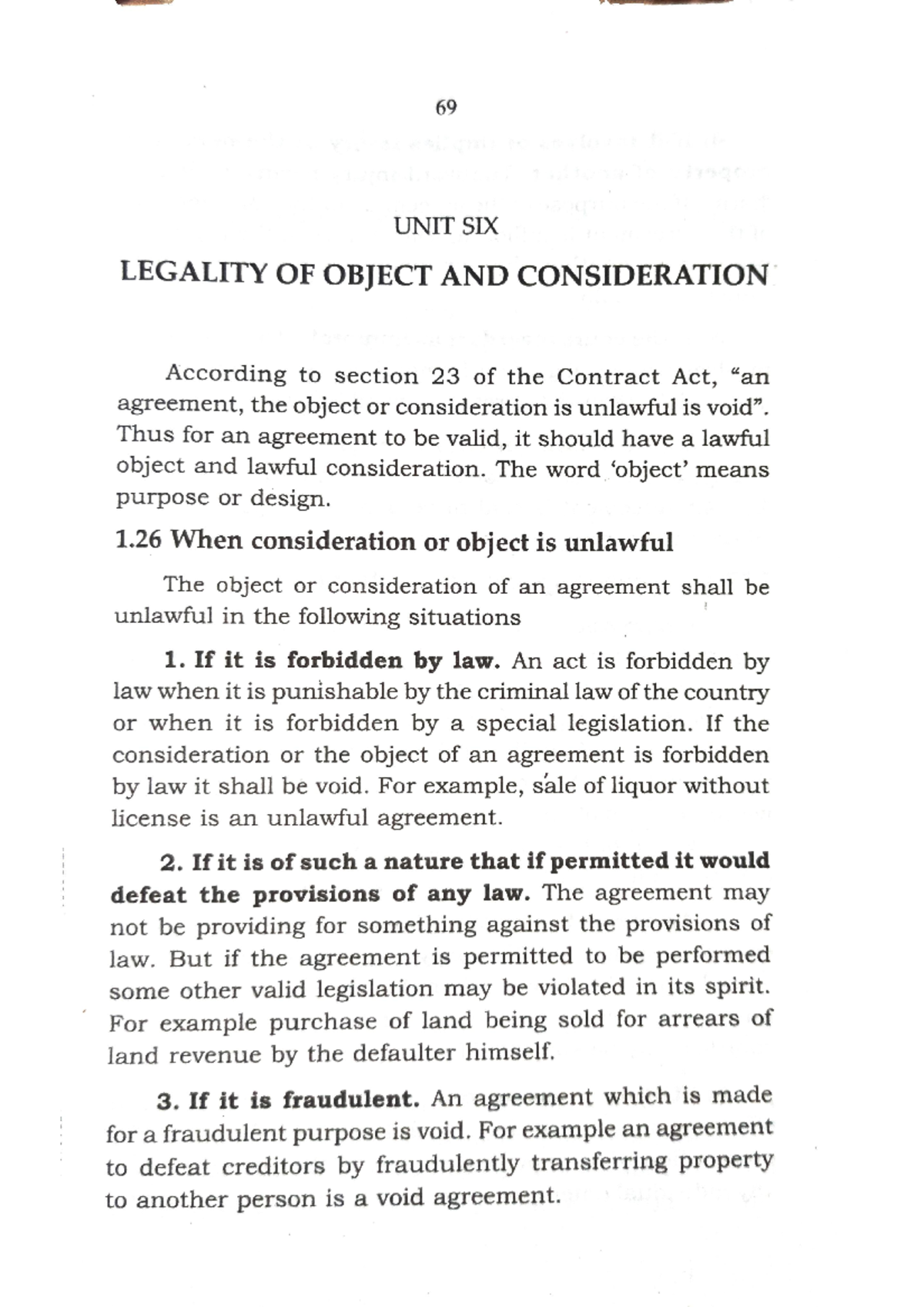 Legality OF Object ND Consideration,VOID Agreements - Business ...