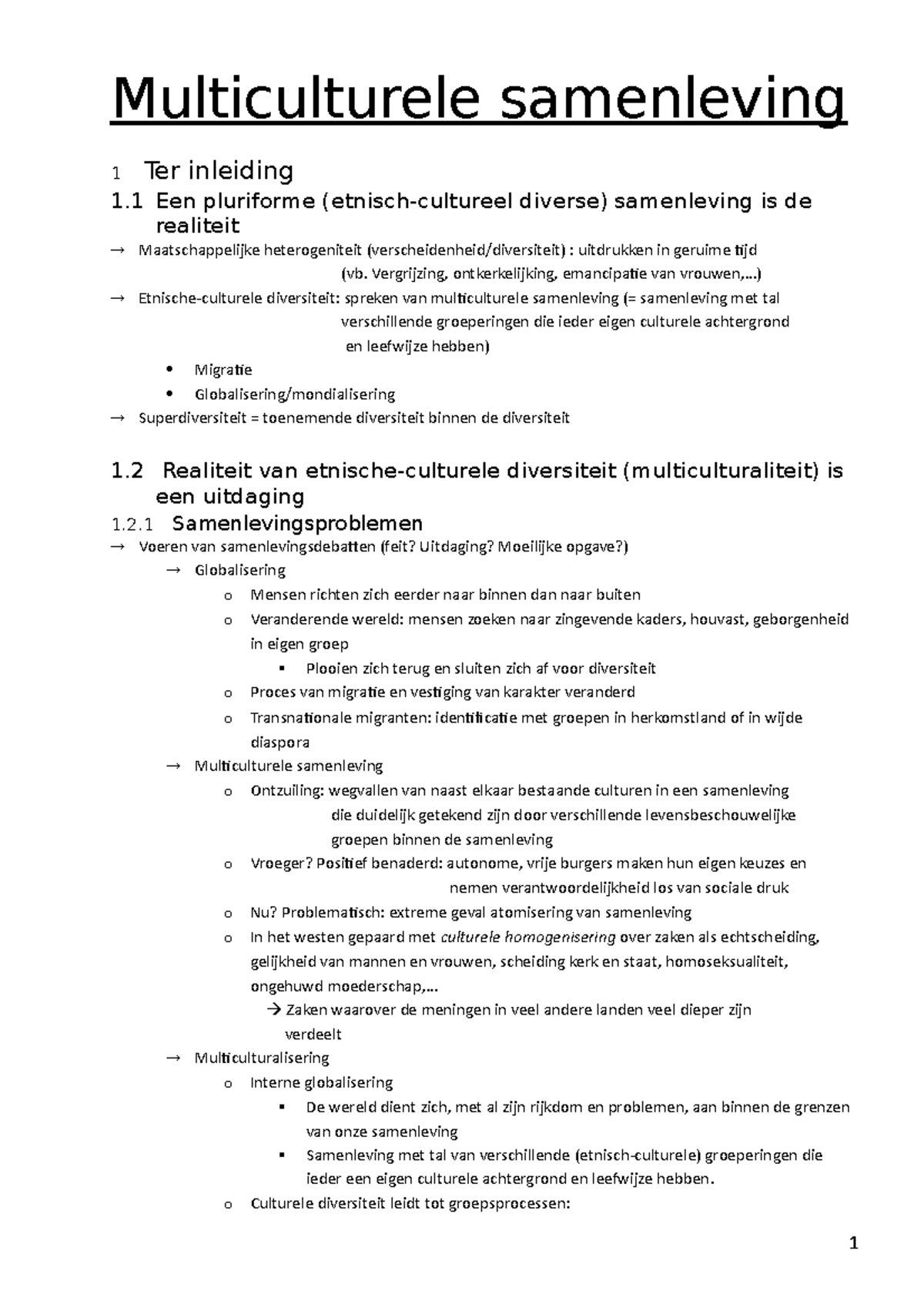 Multiculturele samenleving - Vergrijzing, ontkerkelijking, emancipatie van diversiteit: spreken ...