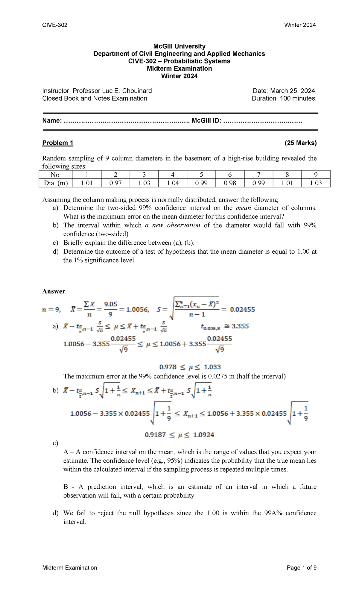 Second-midterm-2024 - Second Midterm exam - McGill University ...