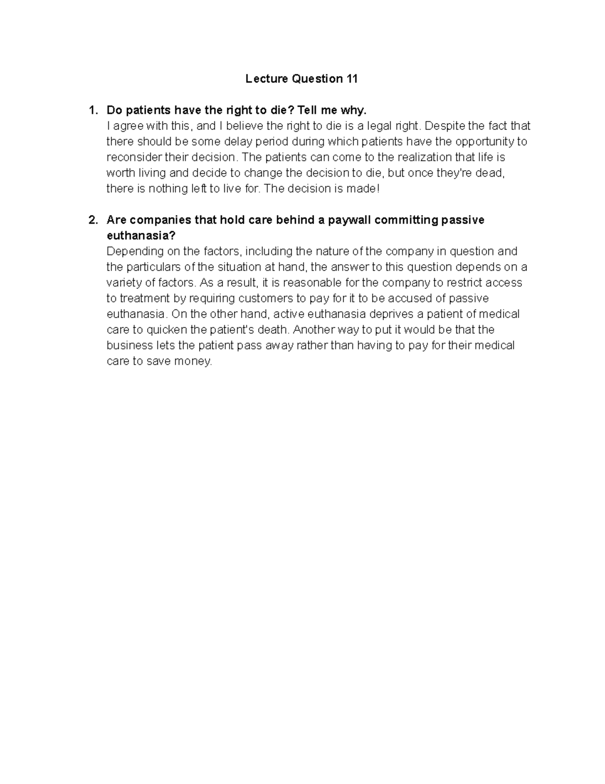 Lecture Question 11 - student sample assignment - Lecture Question 11 ...