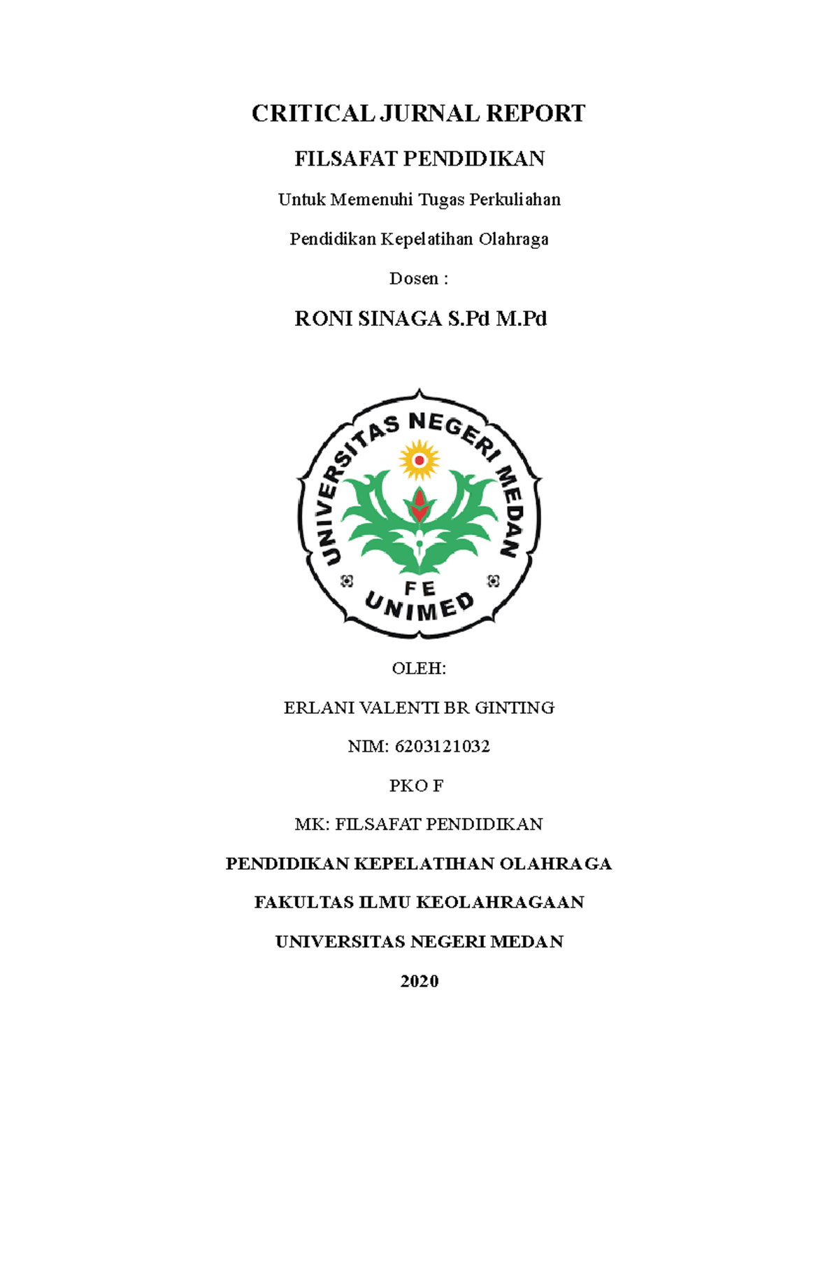 CJR%20 Filsafat%20 Pendidikan%20 Maria%20A%20 Nababan - CRITICAL JURNAL REPORT FILSAFAT ...