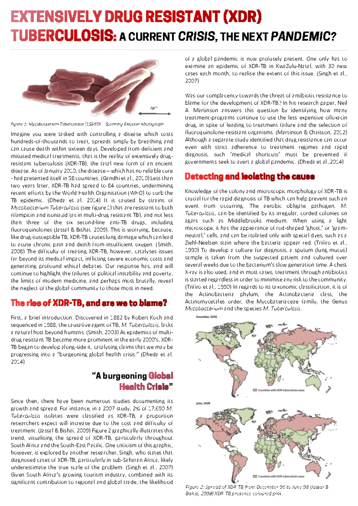 Magazine Example 1 - A CURRENT CRISIS, THE NEXT PANDEMIC? Figure 1 ...