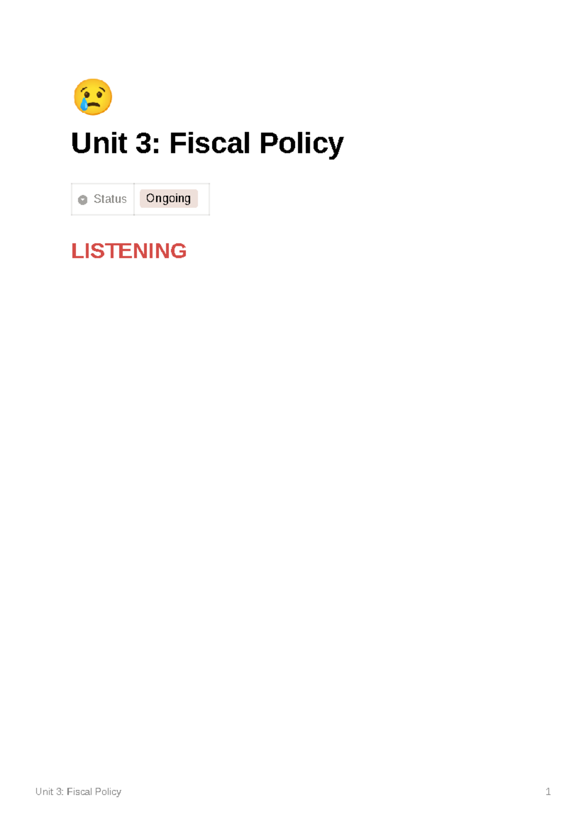 Unit 3 Fiscal Policy ...