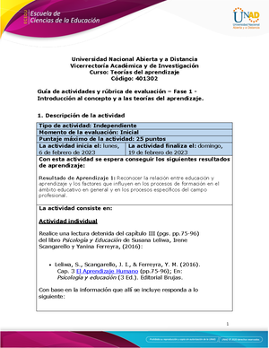 Practice development guide and evaluation rubric - Unit 3 - Phase 4 - Practical component ...