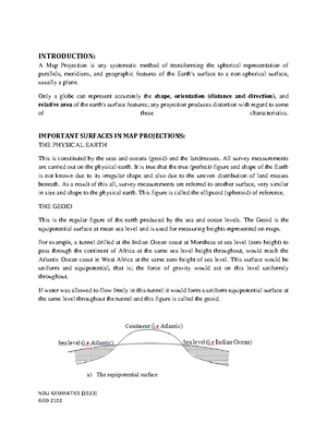 Chapter 4 - Lecture notes for Map Projections - NDU GEOMATICS [20 23 ...