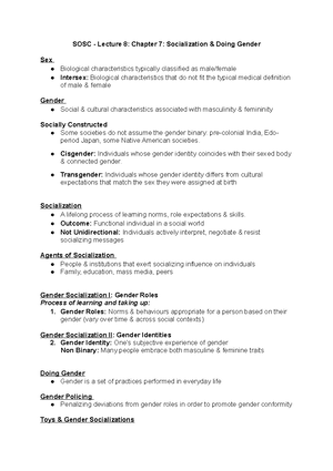 SOSC - Lecture 2 Chapter 1 Day in the Life in Your Jeans - Lecture 2: Chapter 1: A Day in the ...