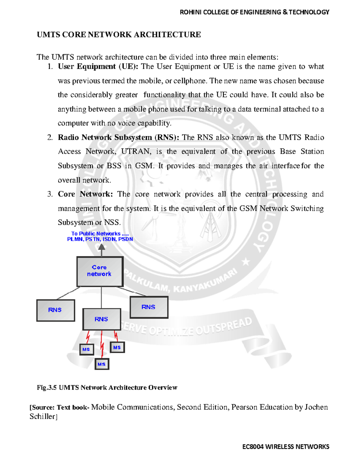 Mobile computing unit 2 - UMTS CORE NETWORK ARCHITECTURE The UMTS ...