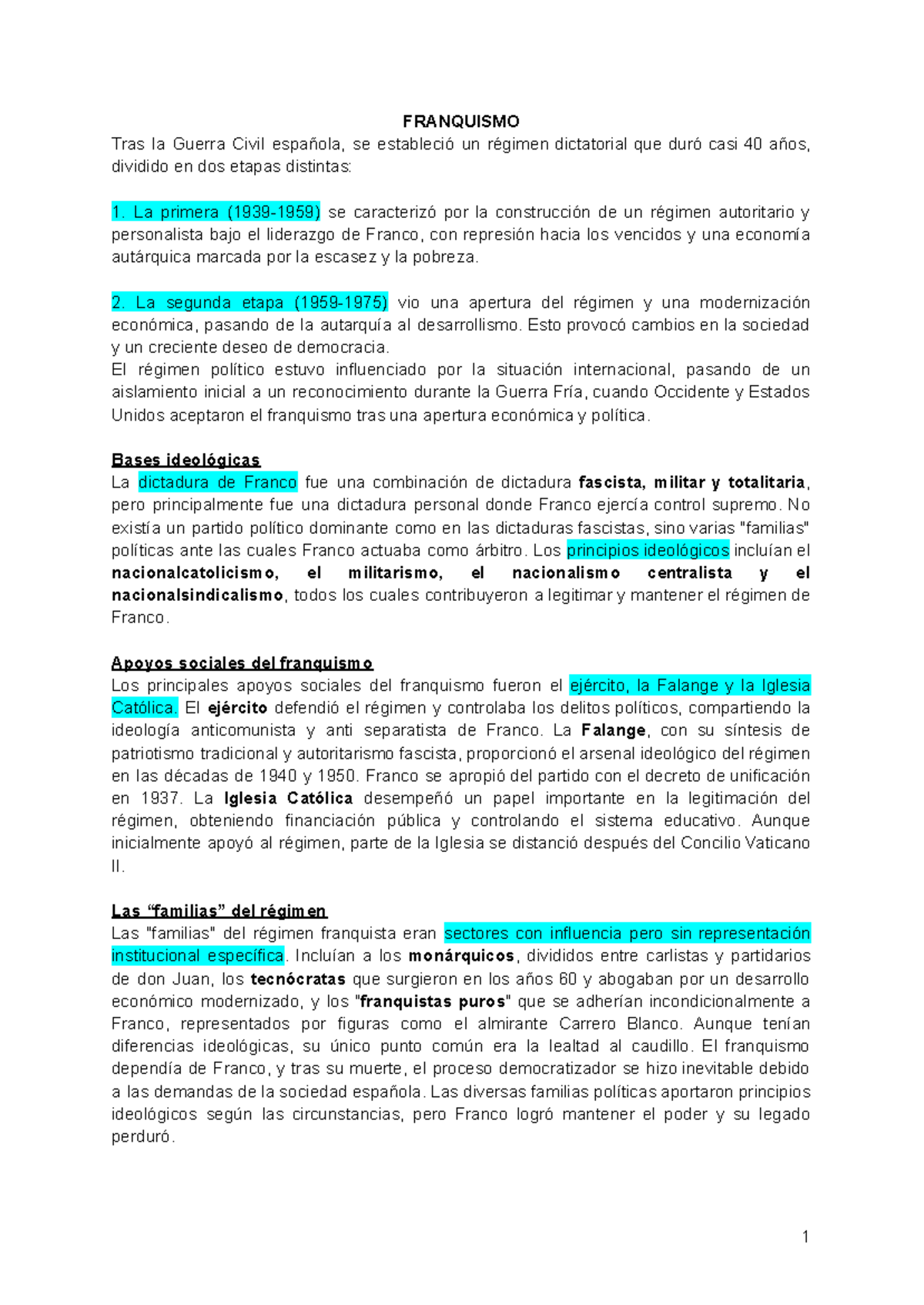 Franquismo - FRANQUISMO Tras la Guerra Civil española, se estableció un ...