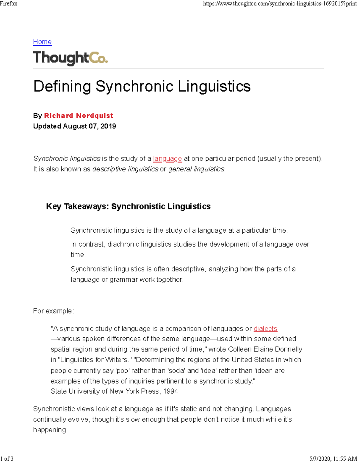 Synchronic and Diachronic Definition - Home Defining Synchronic ...