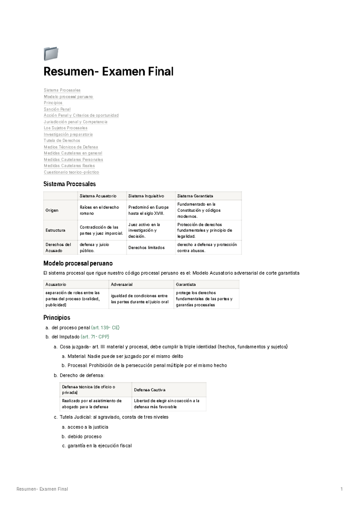 Resumen para Examen Final de Procesal Penal - 📁 Resumen- Examen Final ...