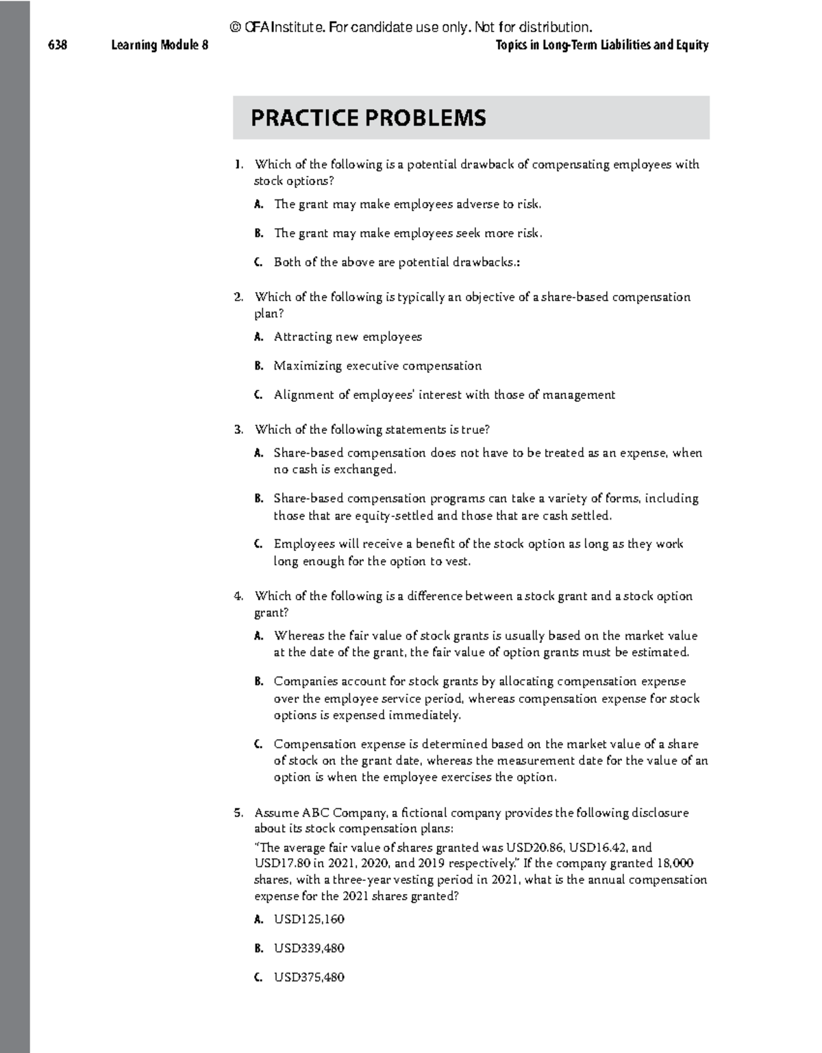 Long term liabilities And Equities - 638 Learning Module 8 Topics in ...