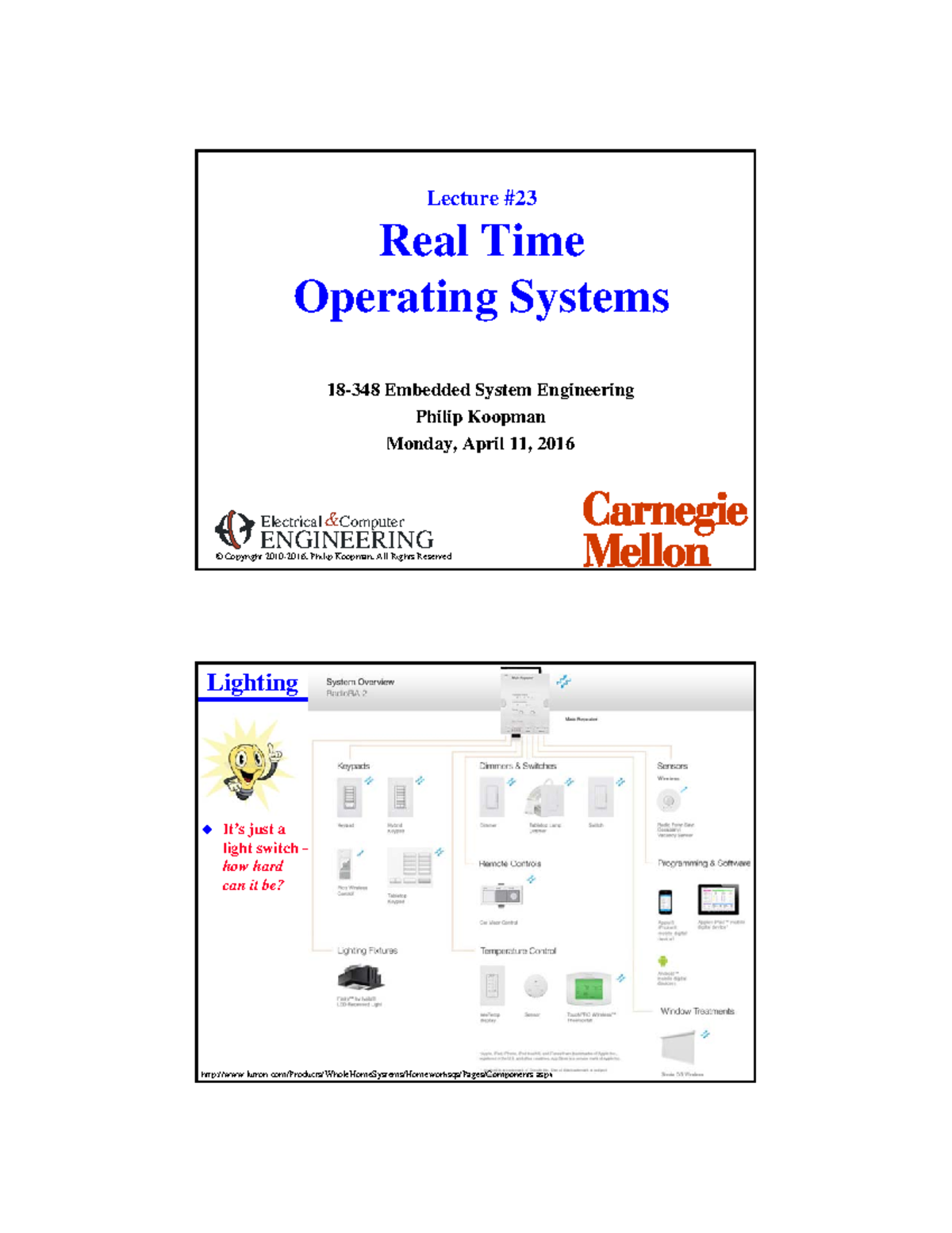 23 rtos sw Quality handouts - Lecture Real Time Operating Systems 18-348 Embedded System ...