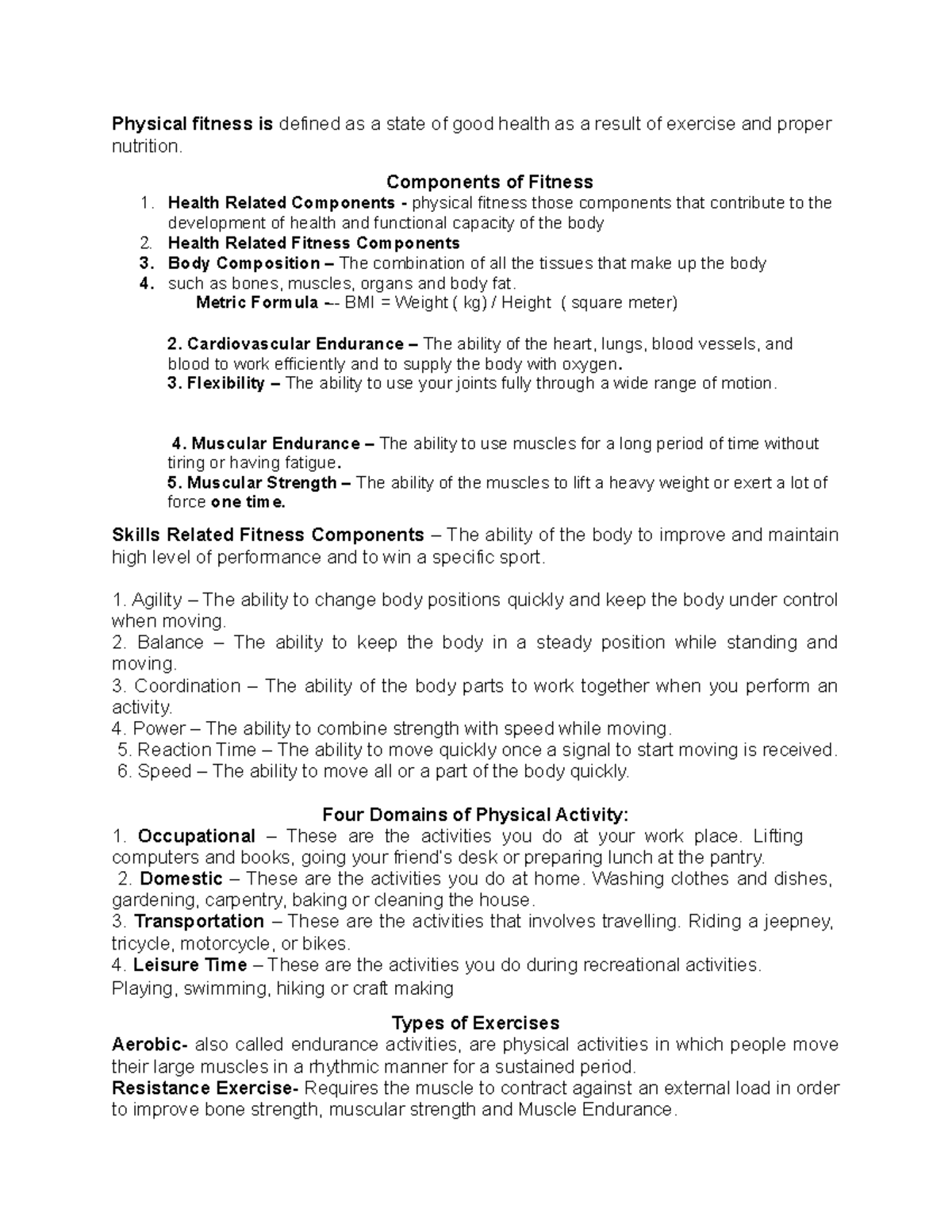 Reviewer-IN-PE AND Health - Physical fitness is defined as a state of ...