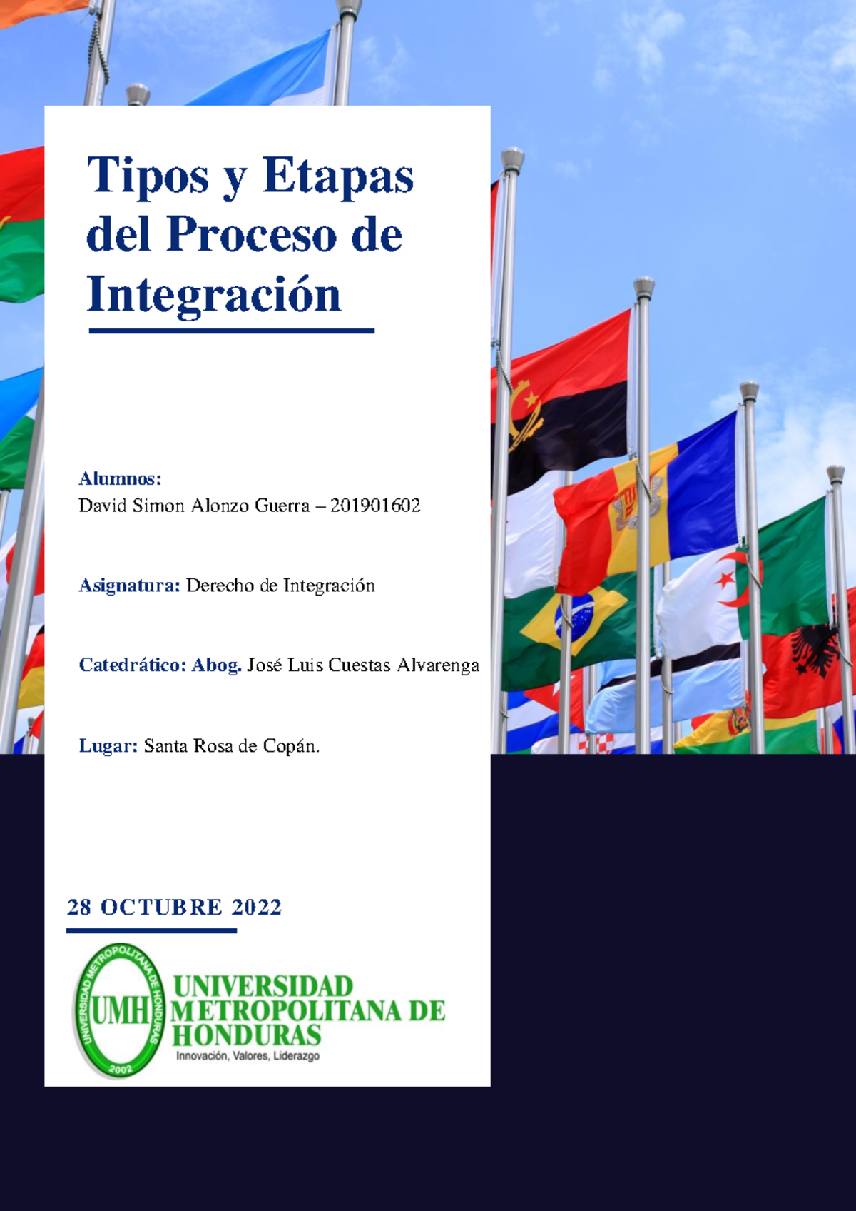 TIpos y Etapas de Proceso de Integración - 28 OCTUBRE 2022 Tipos y ...